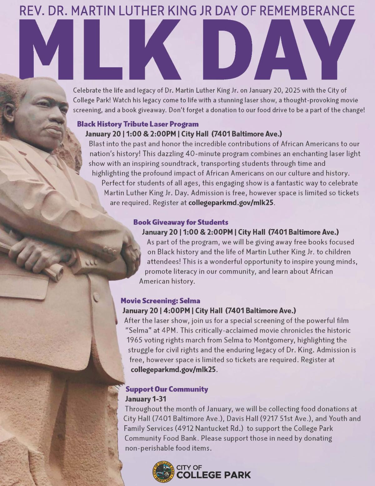 Tribute to Dr. Martin Luther King, Jr., Monday, January 20th | The ...