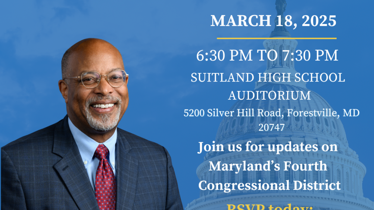 Congressman Glenn Ivey Townhall | The College Park District 2 Digest