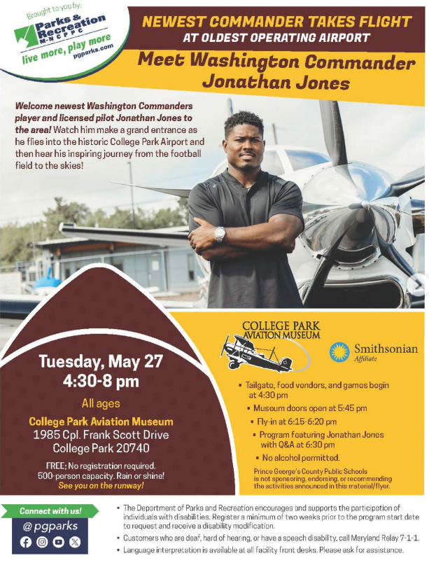 M-NCPPC presents: Newest Commander Takes Flight at the Oldest Operating ...